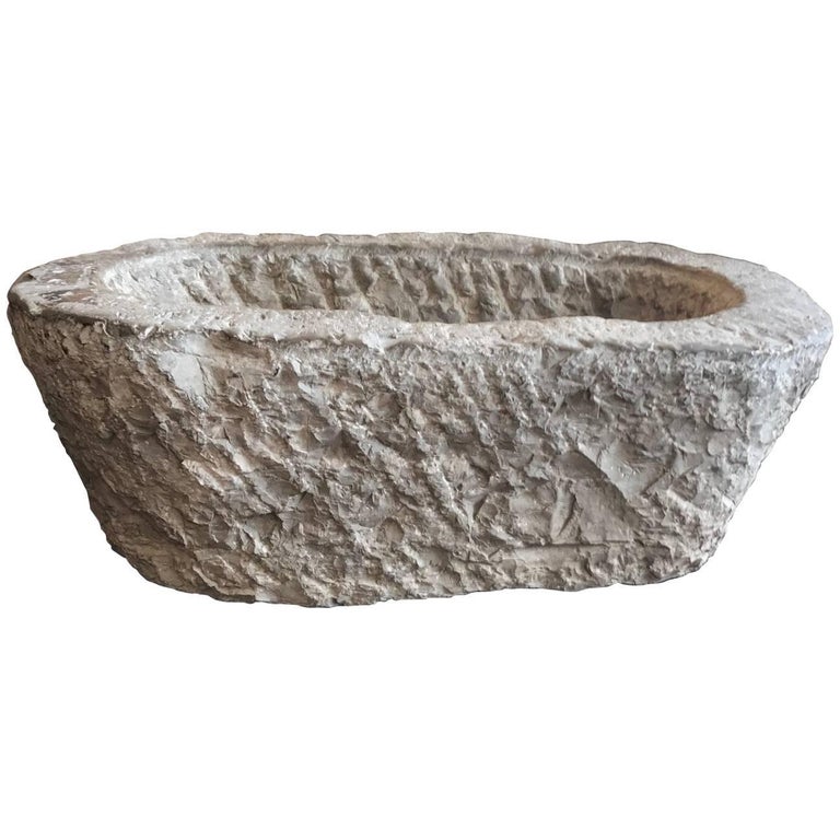 Chinese Oval Stone Mortar Trough at 1stDibs