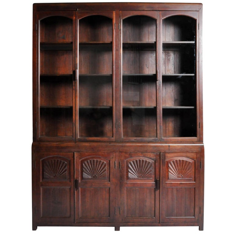 British Colonial Art Deco Bookcase at 1stDibs