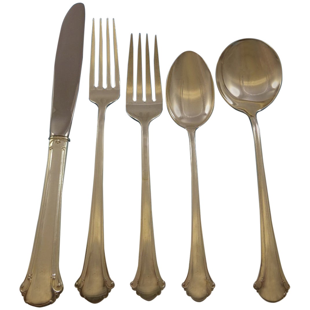 Towle Sterling Silver Flatware Set Chippendale Pattern 39 Pieces For ...