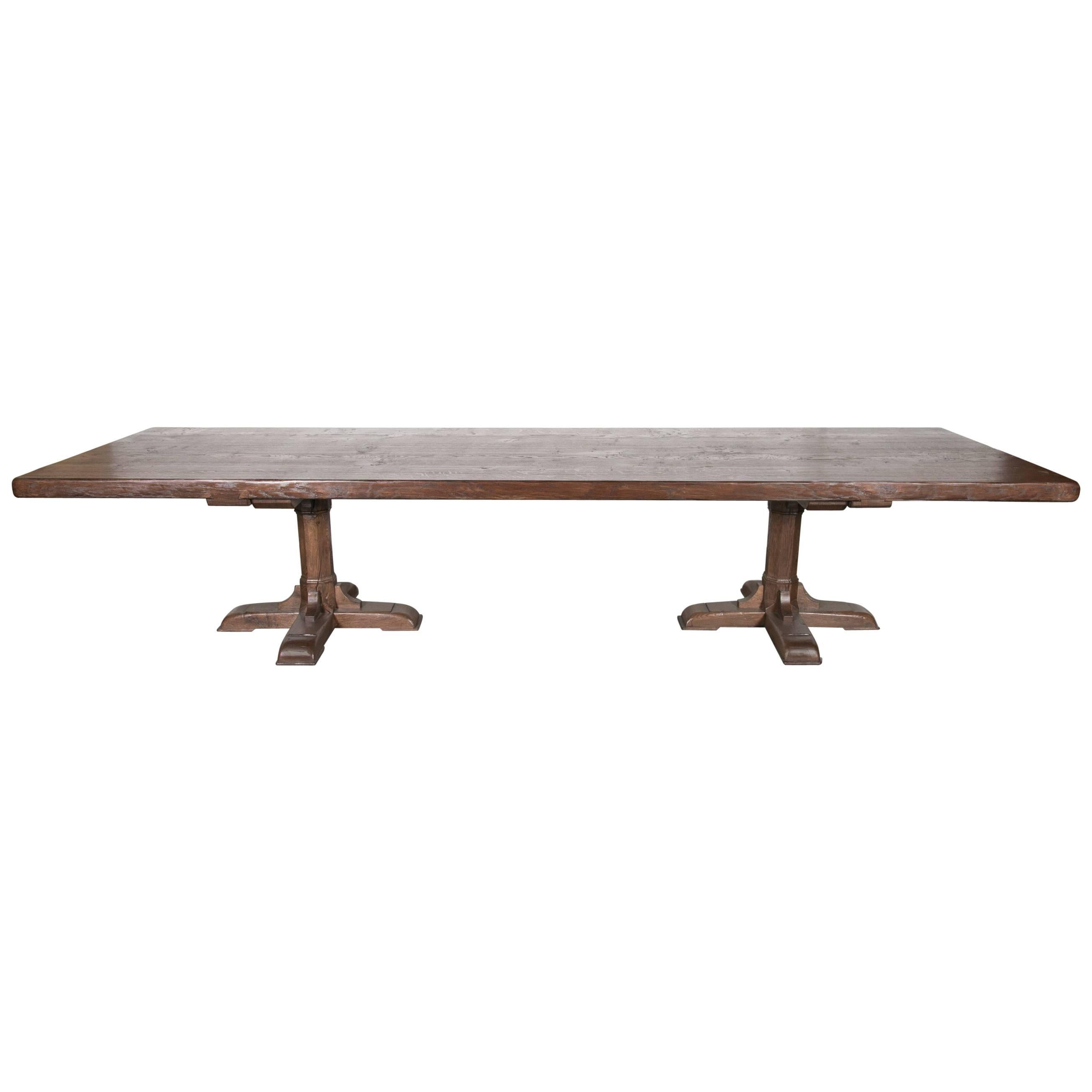 Custom Twelve-Foot French Farmhouse Table Made from Imported French Oak ...
