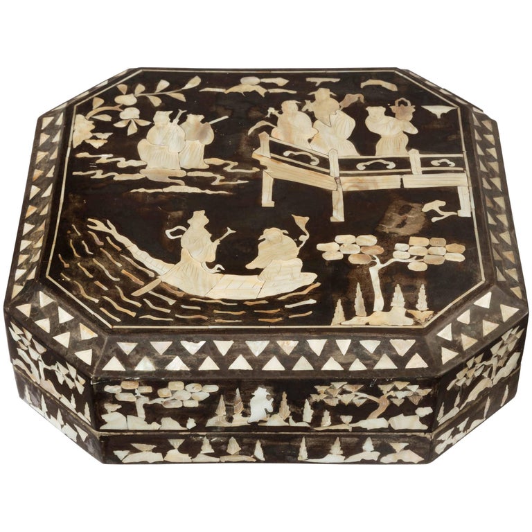 Early 20th Century Oriental Supper Box Inlayed with Mother-of-Pearl at ...