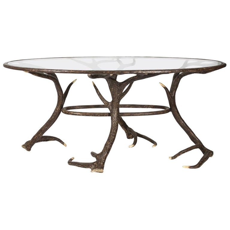 Metal Faux Deer Antler Table For Sale at 1stDibs