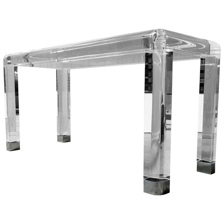 20th Century Lucite Console Table For Sale at 1stdibs