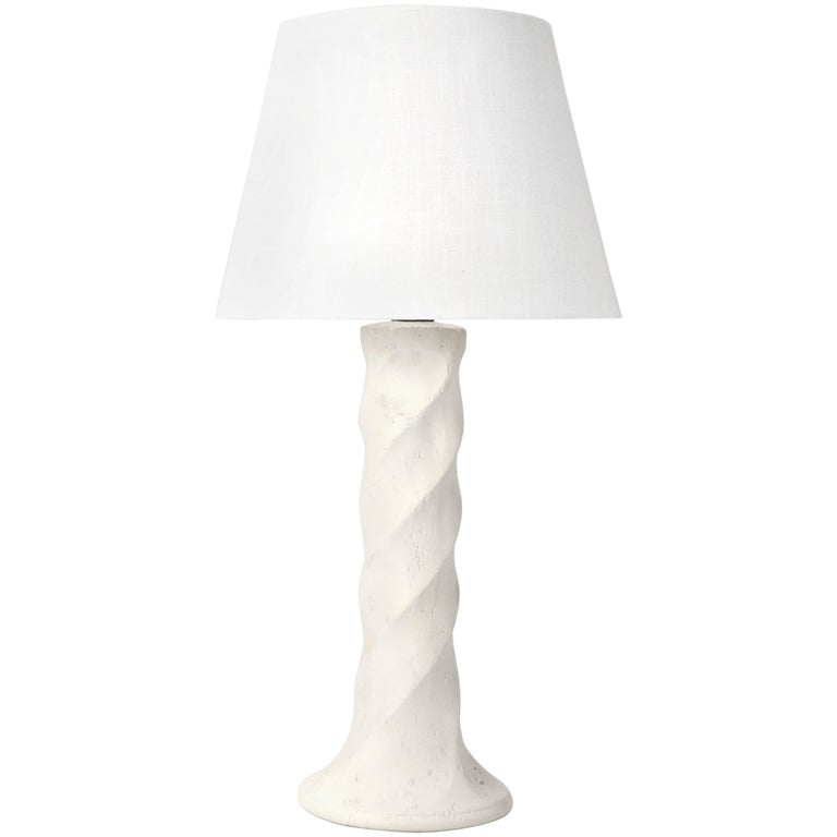 Cast Plaster Twist Lamp at 1stDibs