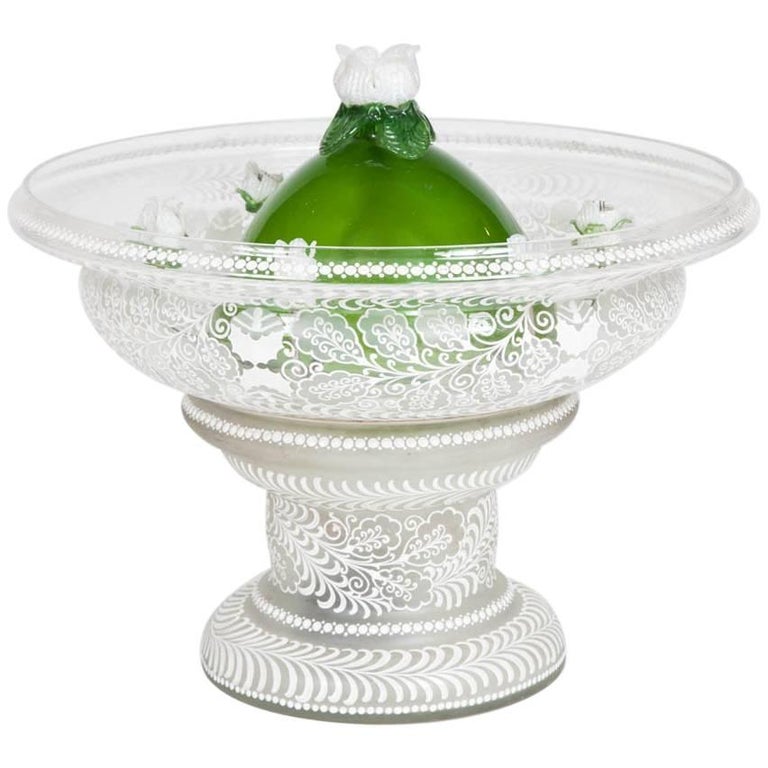 Mid-20th Century Glass Table Fountain For Sale at 1stDibs