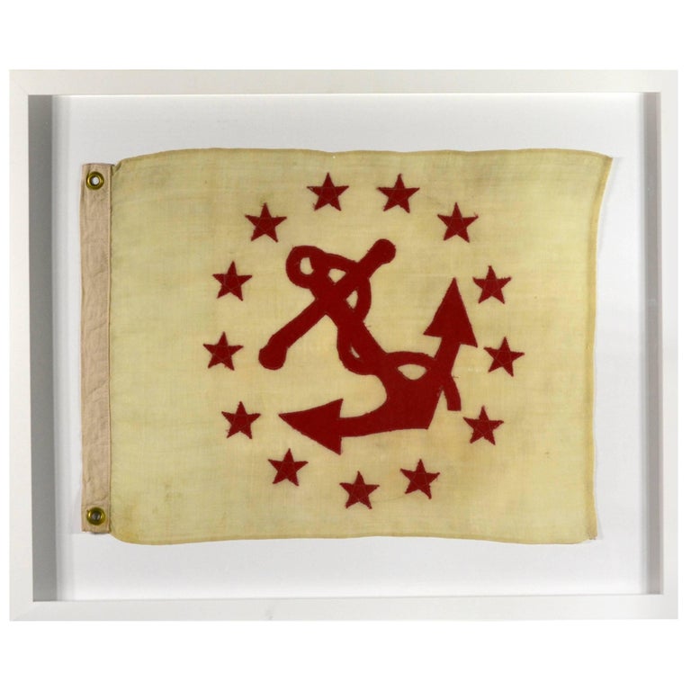 Vintage Commodore Flag, Yacht Club For Sale at 1stDibs