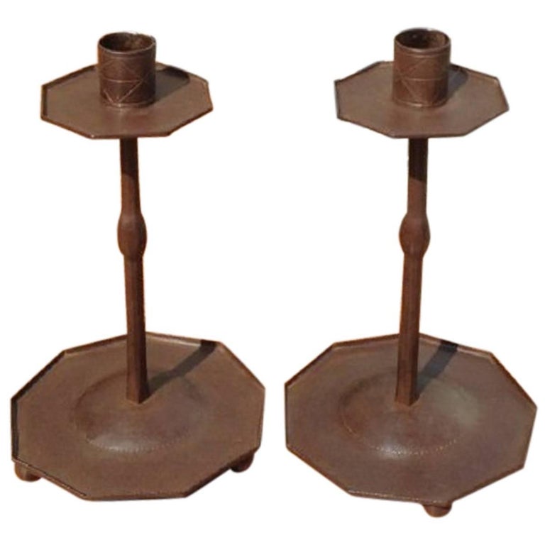 Rookwood Pottery Candlestick Pair, 1923 at 1stdibs