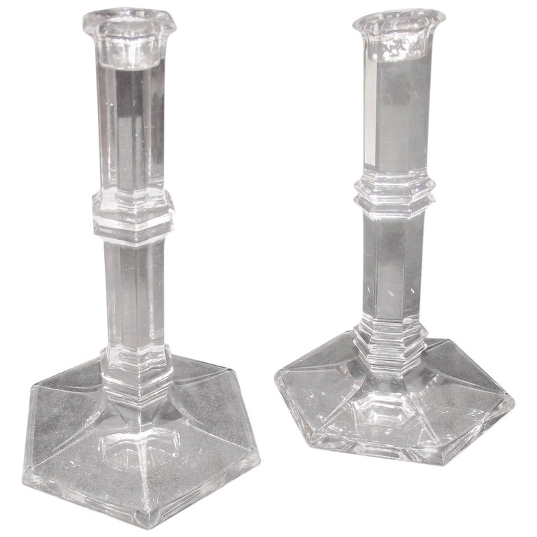 Crystal Candlesticks by Tiffany and Co at 1stDibs