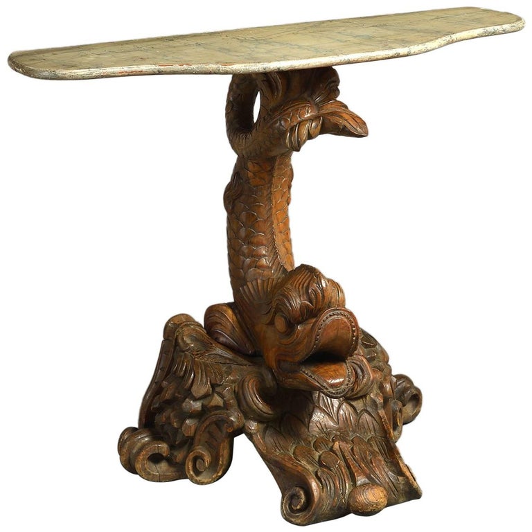 18th Century Dolphin Console Table For Sale at 1stDibs