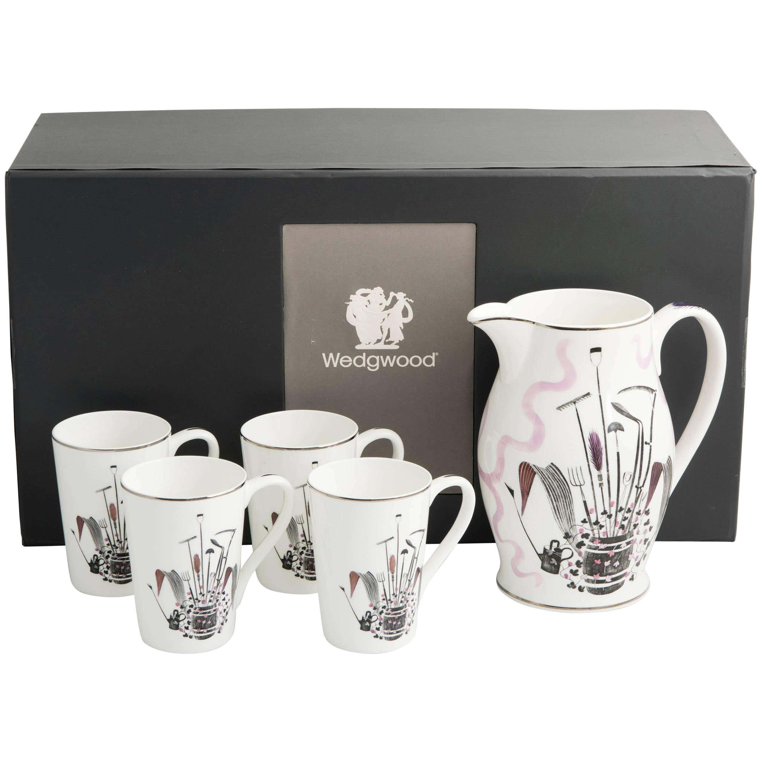 Wedgwood Porcelain Lemonade Set By Eric Ravilious England 1986 For Wedgwood Porcelain Lemonade Set By Eric Ravilious England 1986 For
