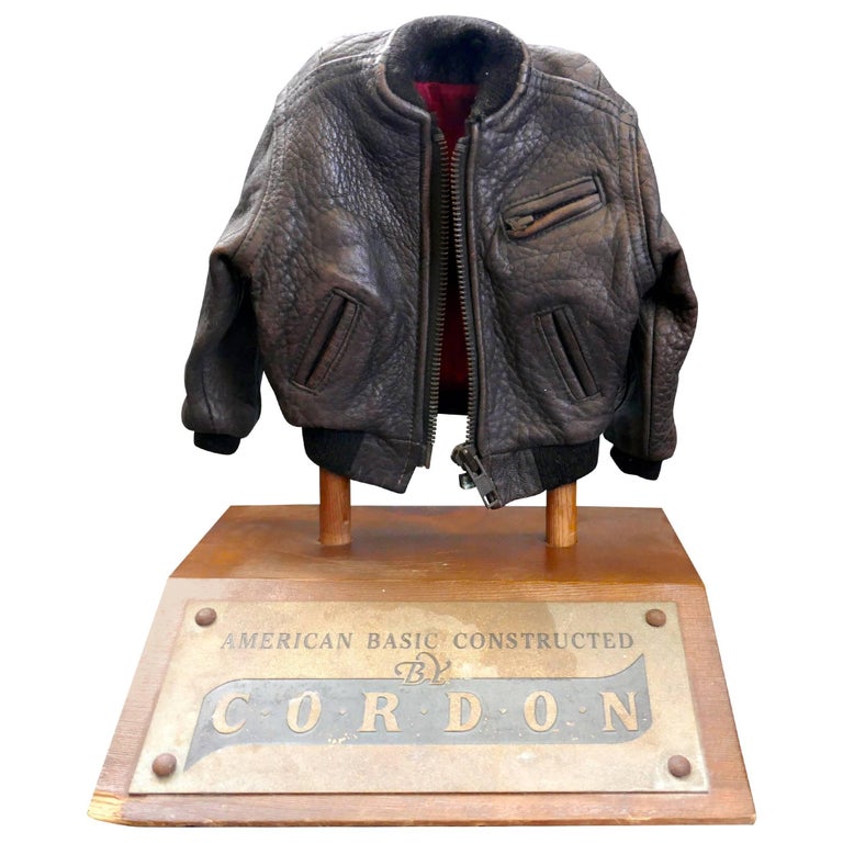 American Salesman’s Sample 1950s Cordon Leather Bomber Jacket at 1stdibs