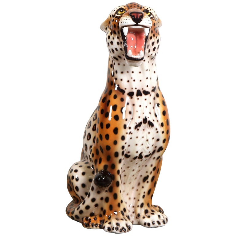 Big Ceramic Leopard at 1stDibs