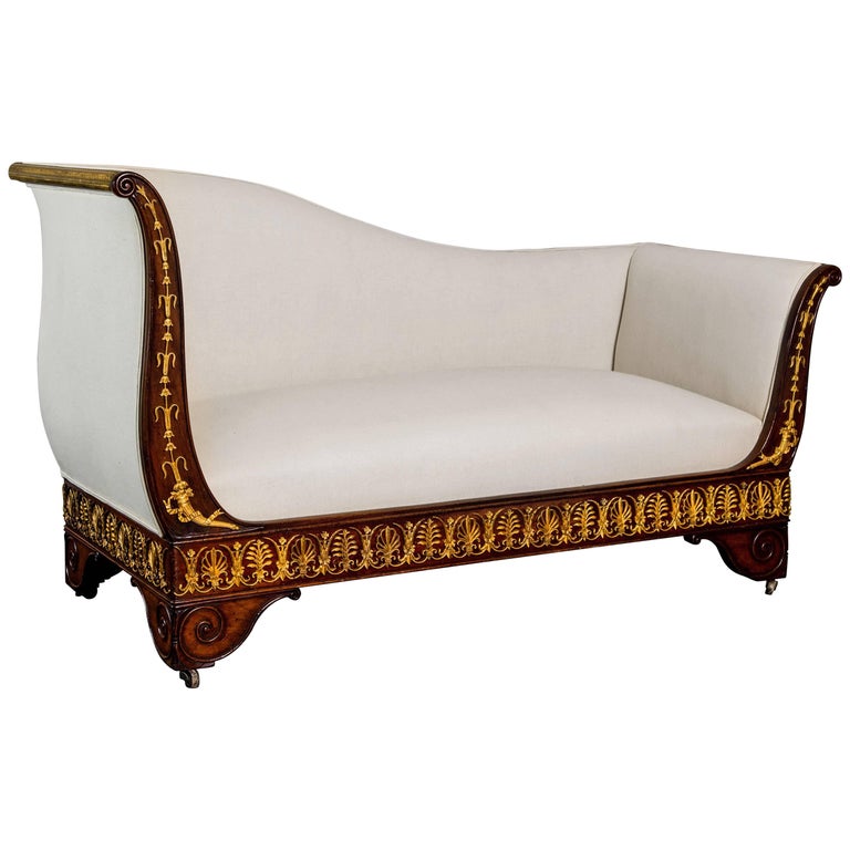 Exceptionally Rare and Elegant Gilt Bronze Mounted Meridienne, circa ...