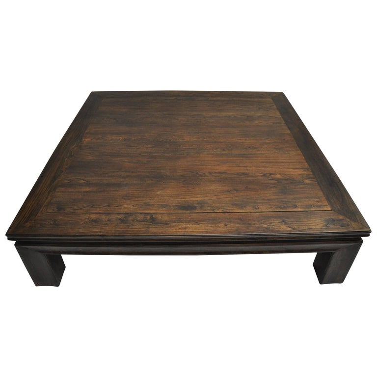 Large Wooden Coffee Table at 1stDibs