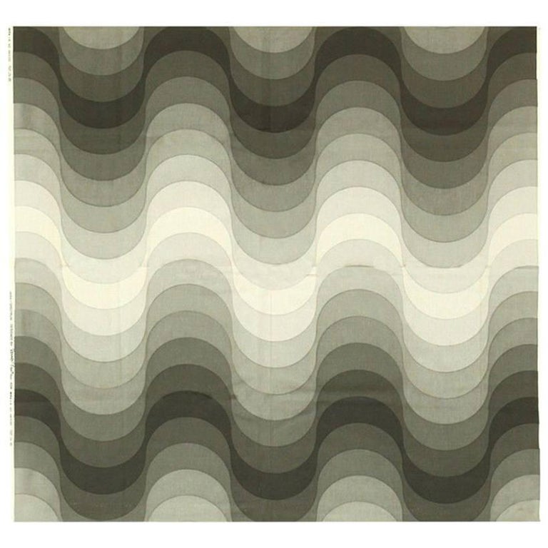 Vintage “Welle” 'Wave' Verner Panton Textile at 1stDibs