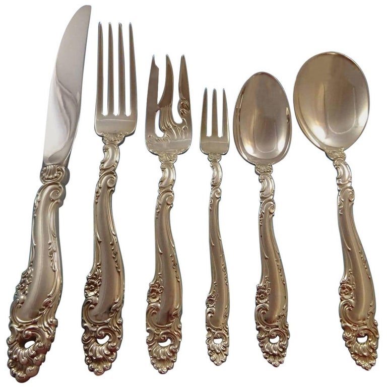 Decor by Gorham Sterling Silver Flatware Set for 8 Service 60 Pcs Many ...