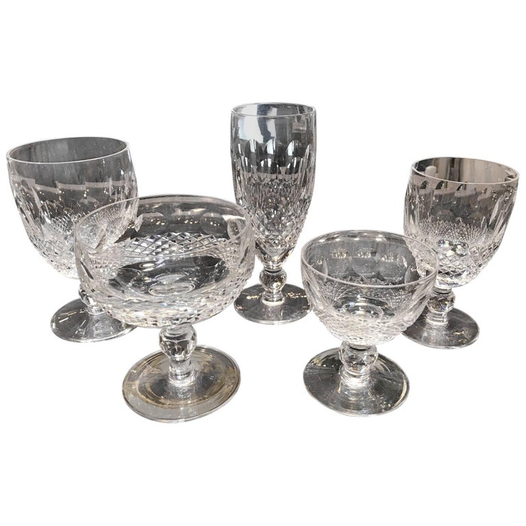 Vintage Waterford Crystal Curraghmore Stemware Service for Eight at 1stdibs