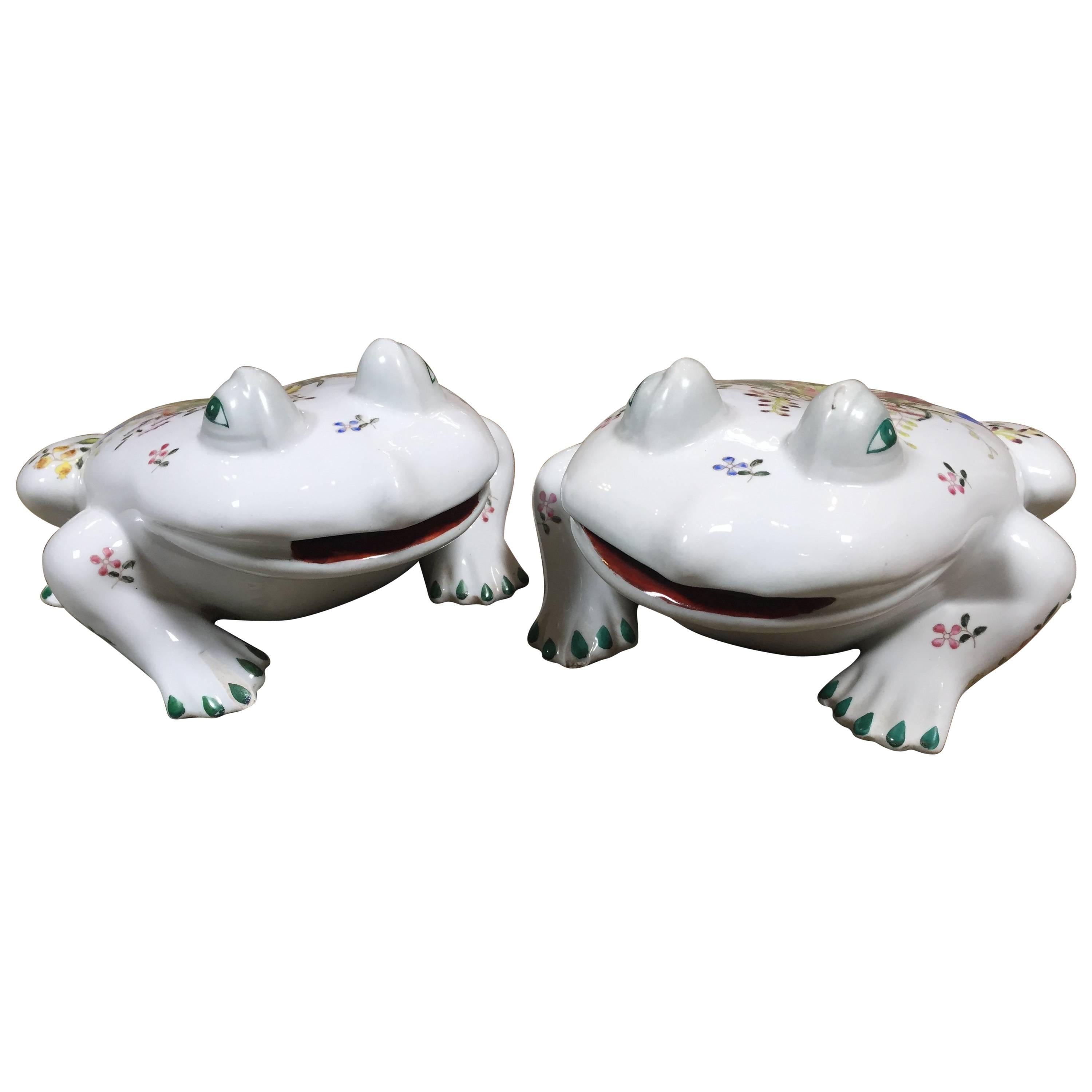 Happy Frog Ceramic Figures For Sale at 1stDibs