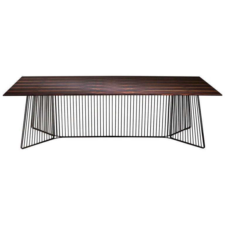 "Anapo" Chestnut, Macassar or Marble Top Table by Gordon Guillaumier ...