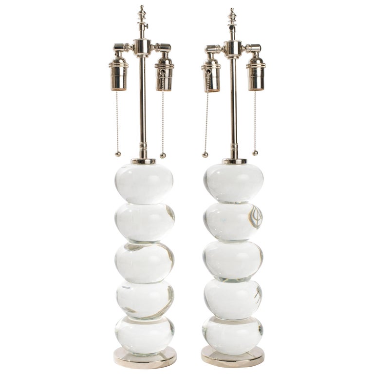 Sculpture Amorphic Solid Glass Lamps For Sale at 1stDibs