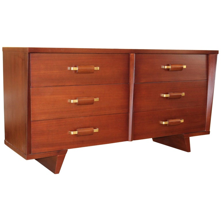 1960s, Modern Curved Front Dresser at 1stDibs