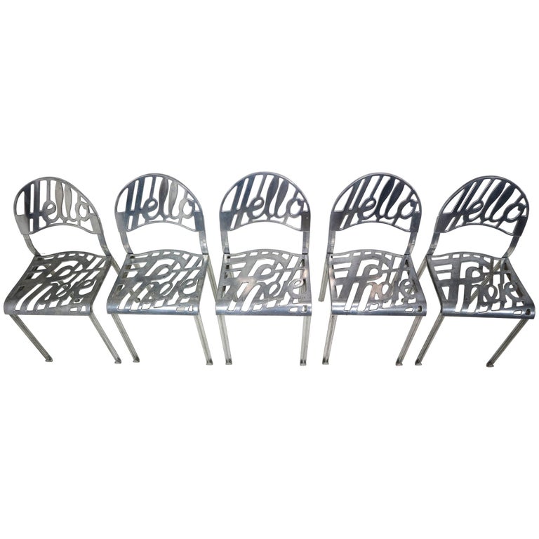 Set of Five Jeremy Harvey "Hello There" Chairs for Artifort at 1stDibs