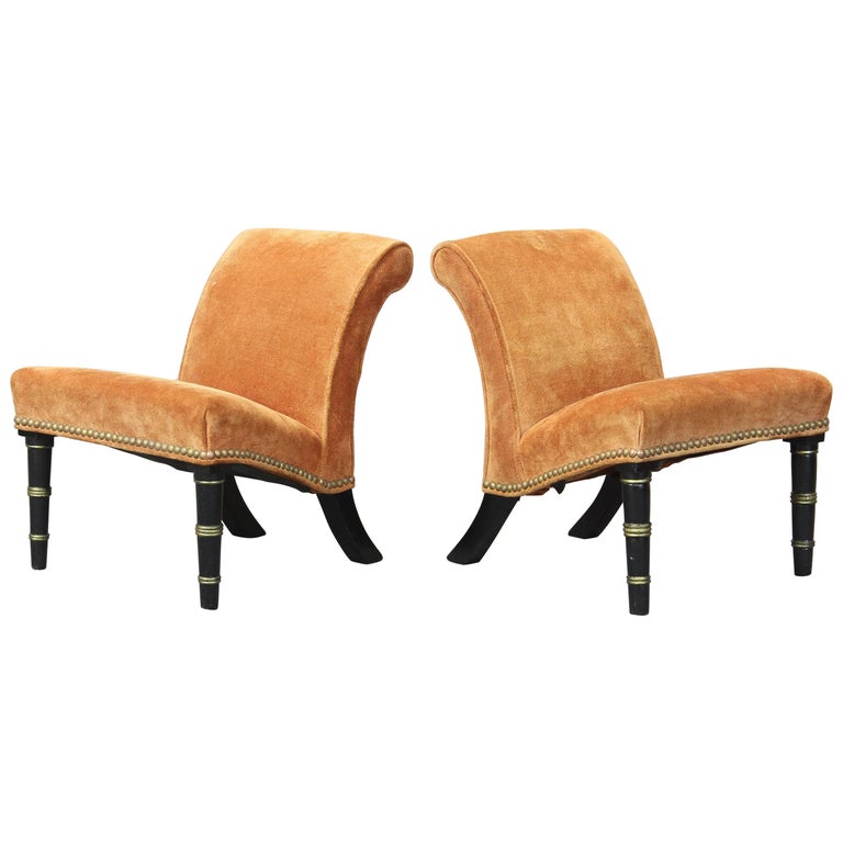 Pair of English Regency Period Gout Stools at 1stDibs