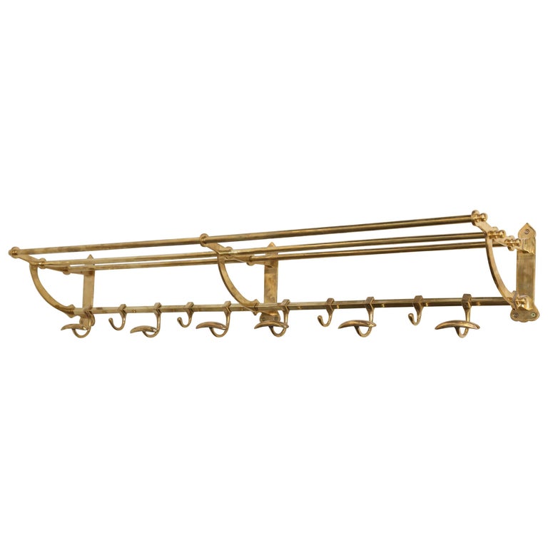Vintage Wall-Mounted Coat or Hat Rack from French Bistro at 1stDibs