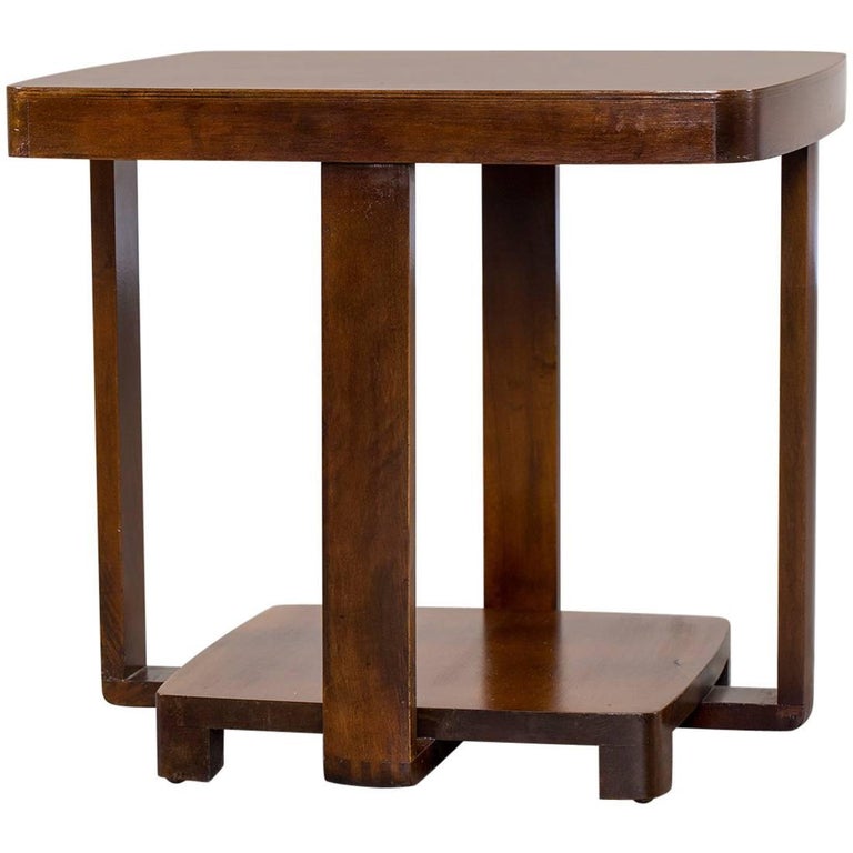Art Deco Vintage French Walnut Table, circa 1930 at 1stDibs