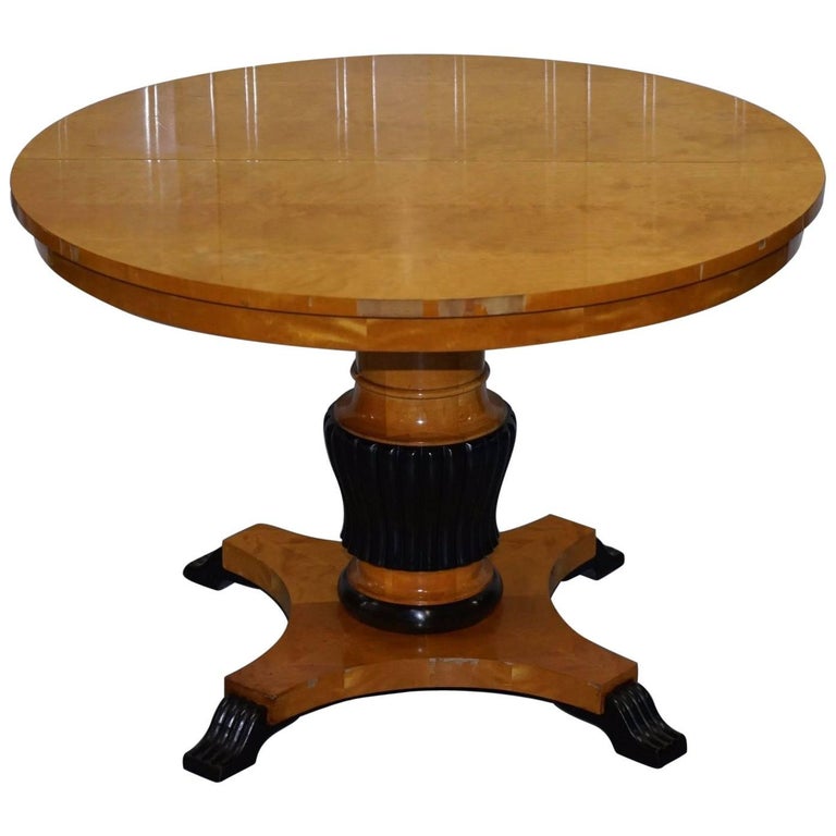 Rare Height Adjustable Extending Biedermeier Dining Table Swedish ...