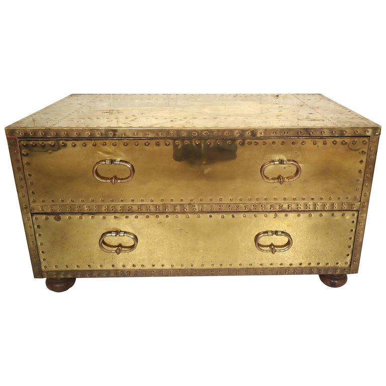 Brass Campaign Chest For Sale at 1stDibs