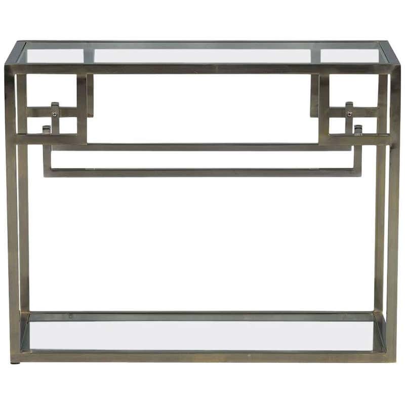 Forged Stainless Steel Console Table by Curtis Norton For Sale at 1stdibs