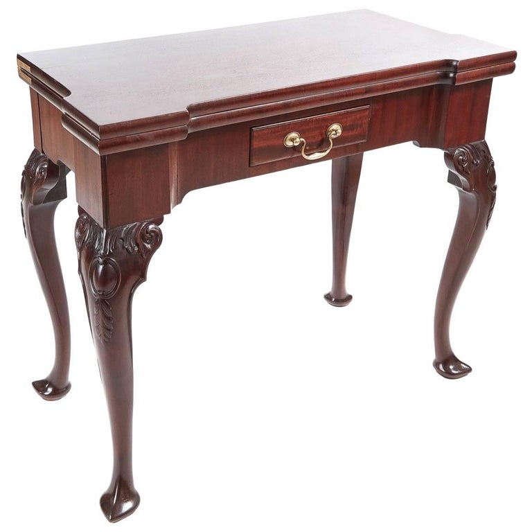 Fantastic Quality Antique Mahogany Card Table at 1stDibs