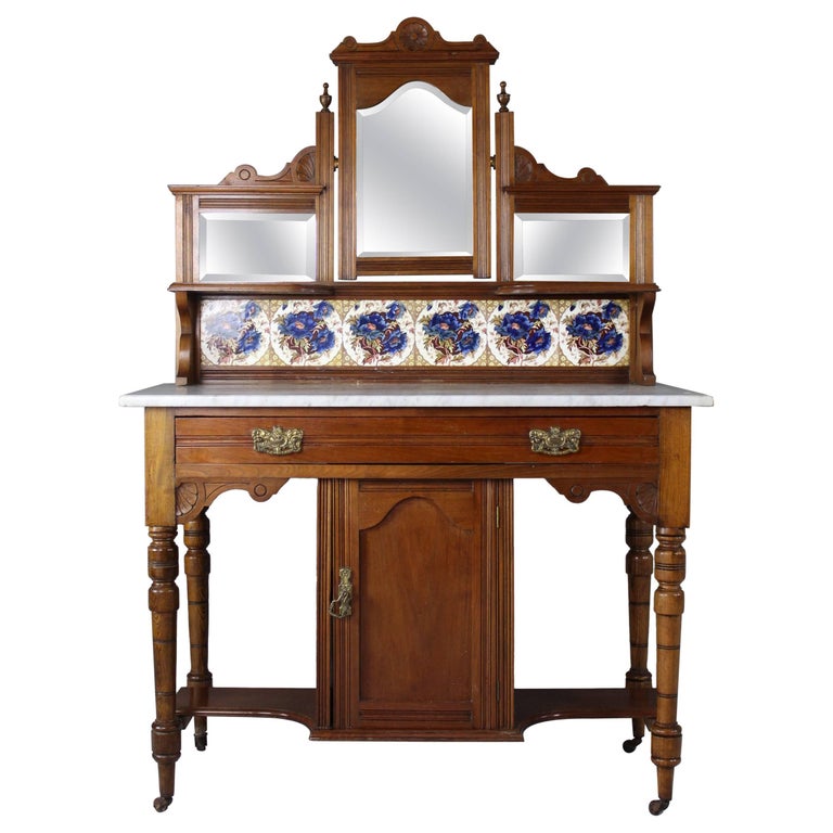 Antique Marble Top Washstand at 1stDibs
