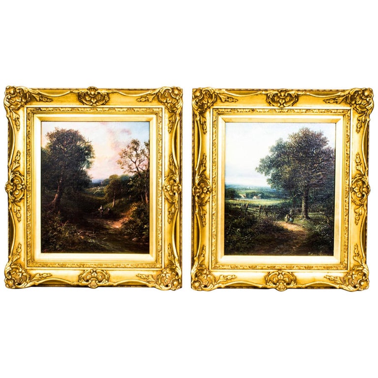 19th Century Pair of Oil Paintings Edwin Buttery at 1stDibs