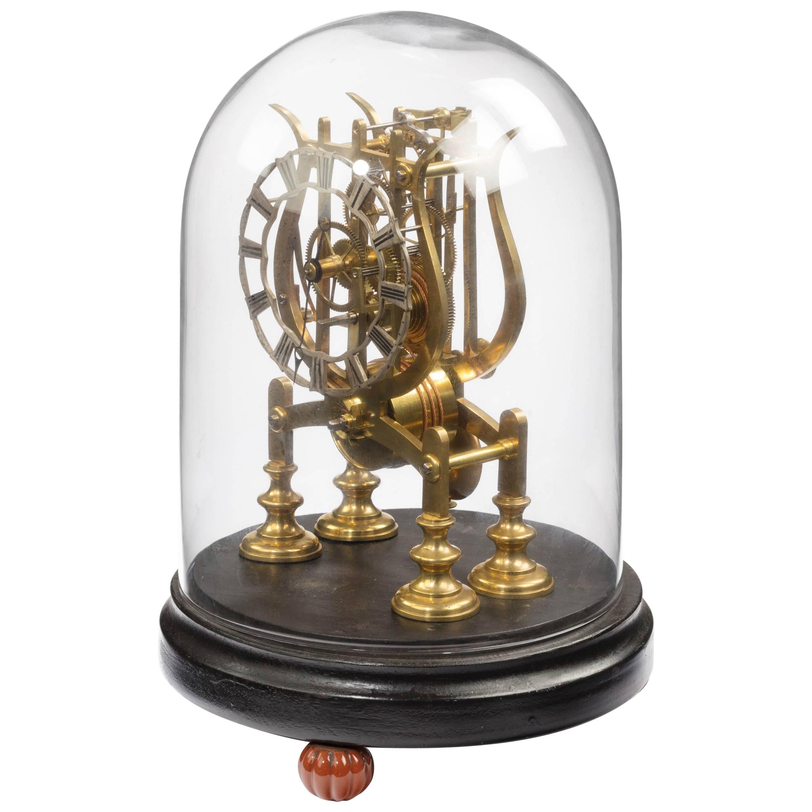 Late 19th Century Brass Skeleton Clock at 1stDibs