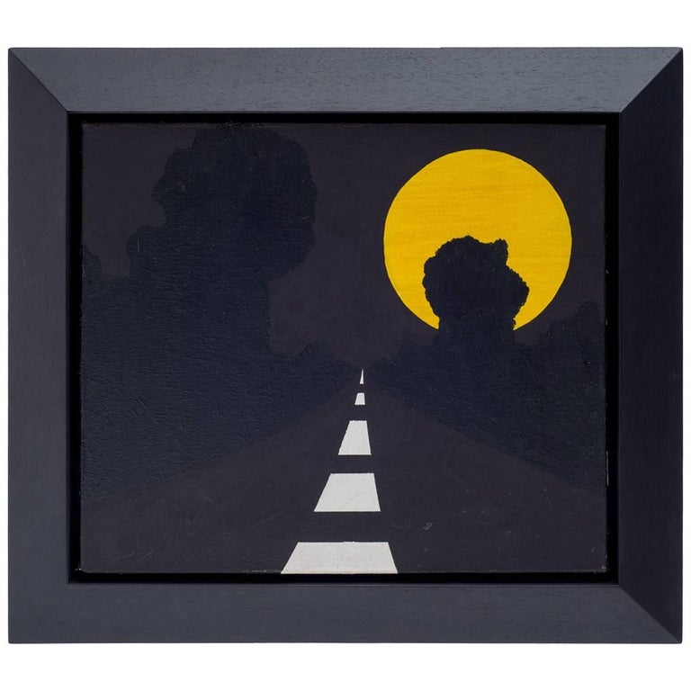Allan D'Arcangelo Acrylic on Canvas Painting "Moon" Signed En Verso ...