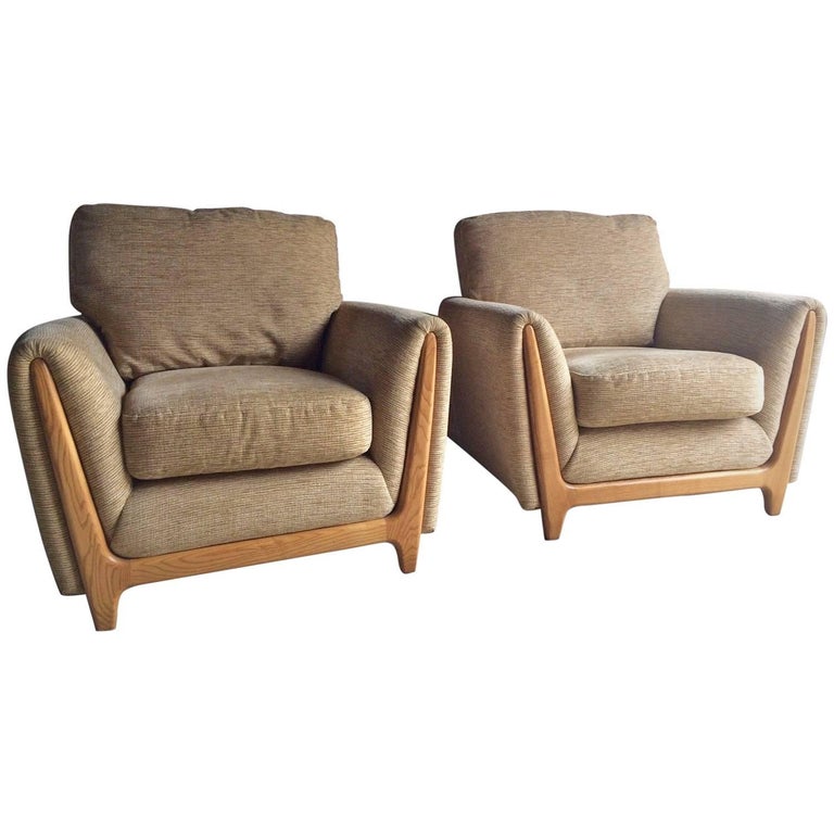 Pair of Contemporary Ercol Isola Lounge Chairs at 1stDibs