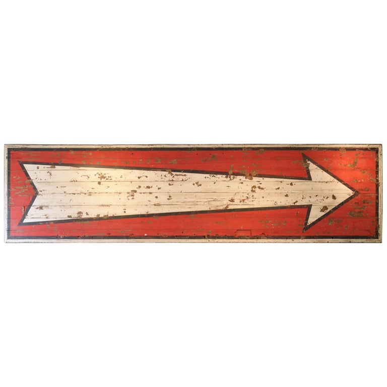20th Century Huge Vintage Fairground Arrow Sign at 1stDibs