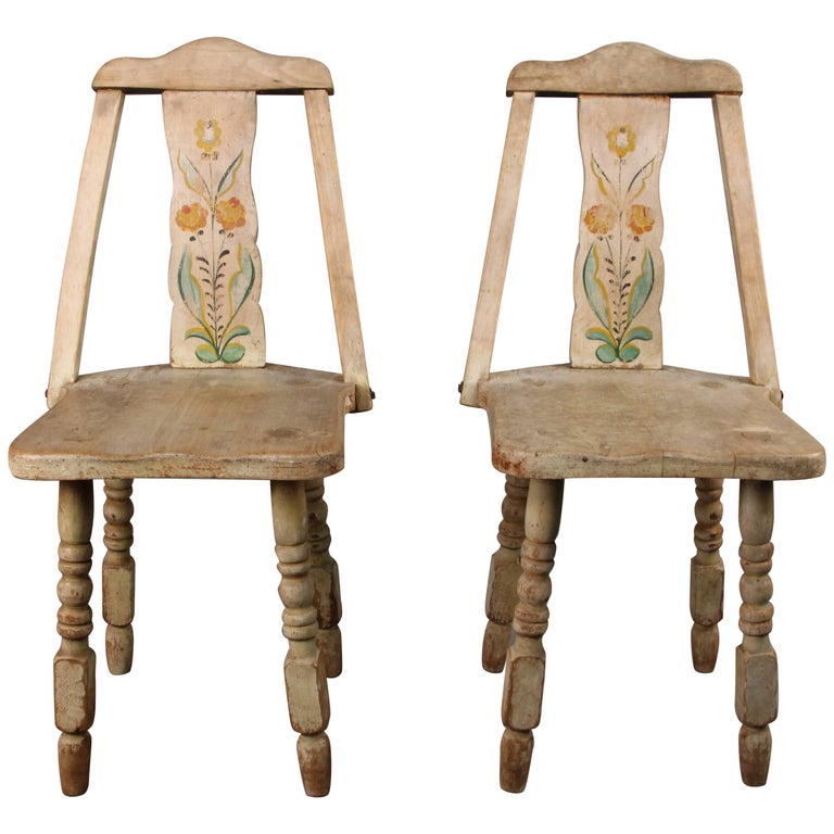 Antique Pair of Monterey Side Chairs, circa 1930s at 1stDibs