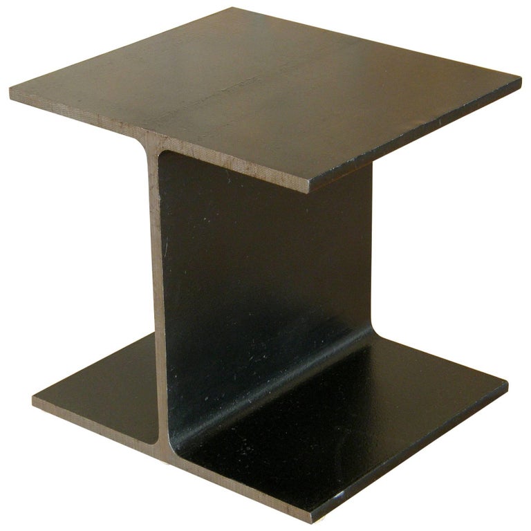 Steel Side Table Shaped like an I-Beam at 1stdibs