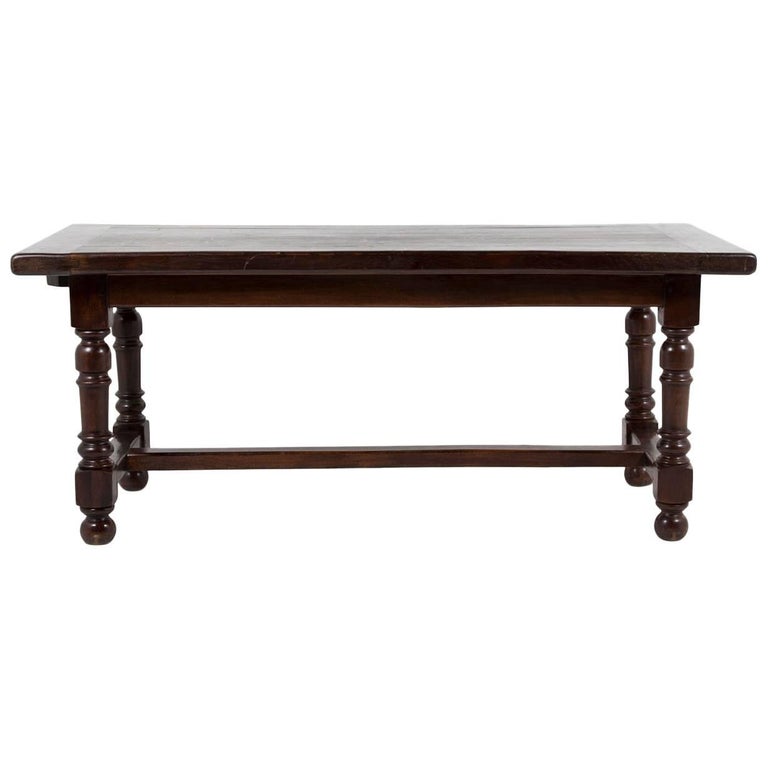French Solid Oak Farm Table at 1stDibs