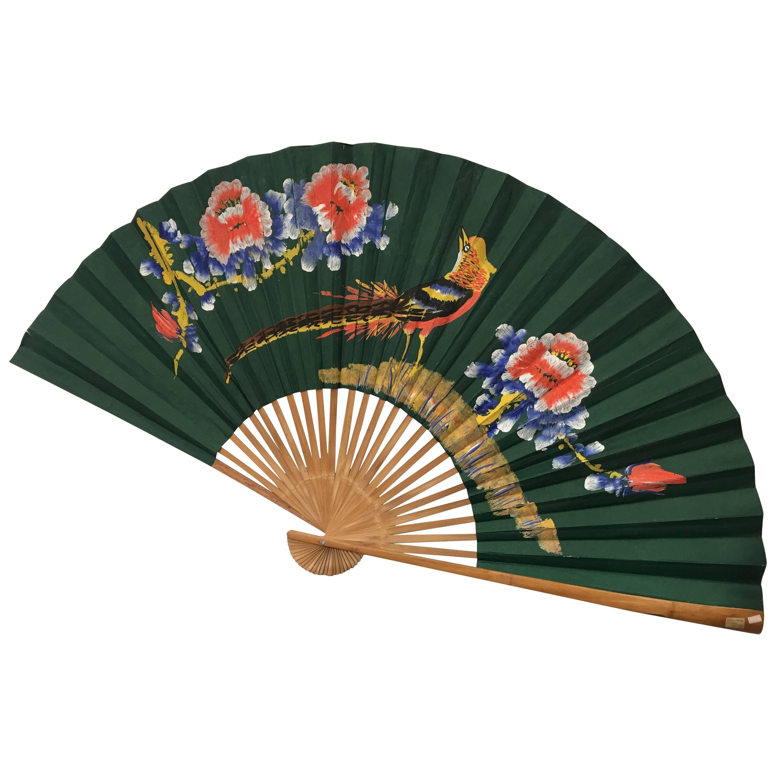 Giant Chinese Painted Fan at 1stDibs | plywood, giant chinese fan