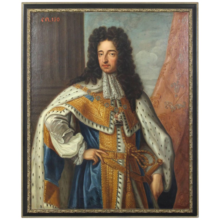 Oil on Canvas Portrait of King Charles II at 1stDibs