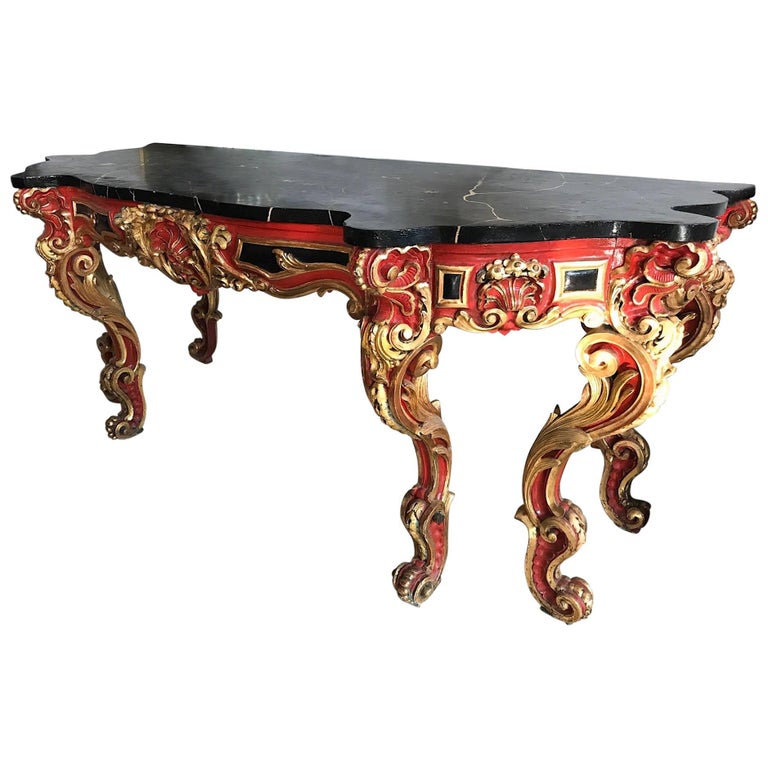 Console Rococo Baroque 19th. Century 250 cm For Sale at 1stDibs