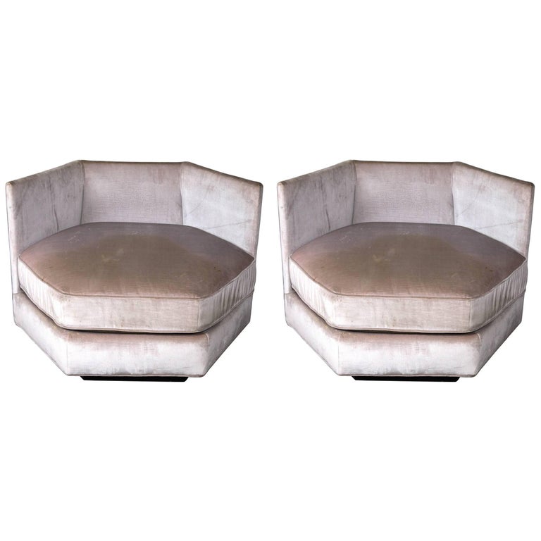 Pair of Hexagonal Lounge Chairs at 1stDibs
