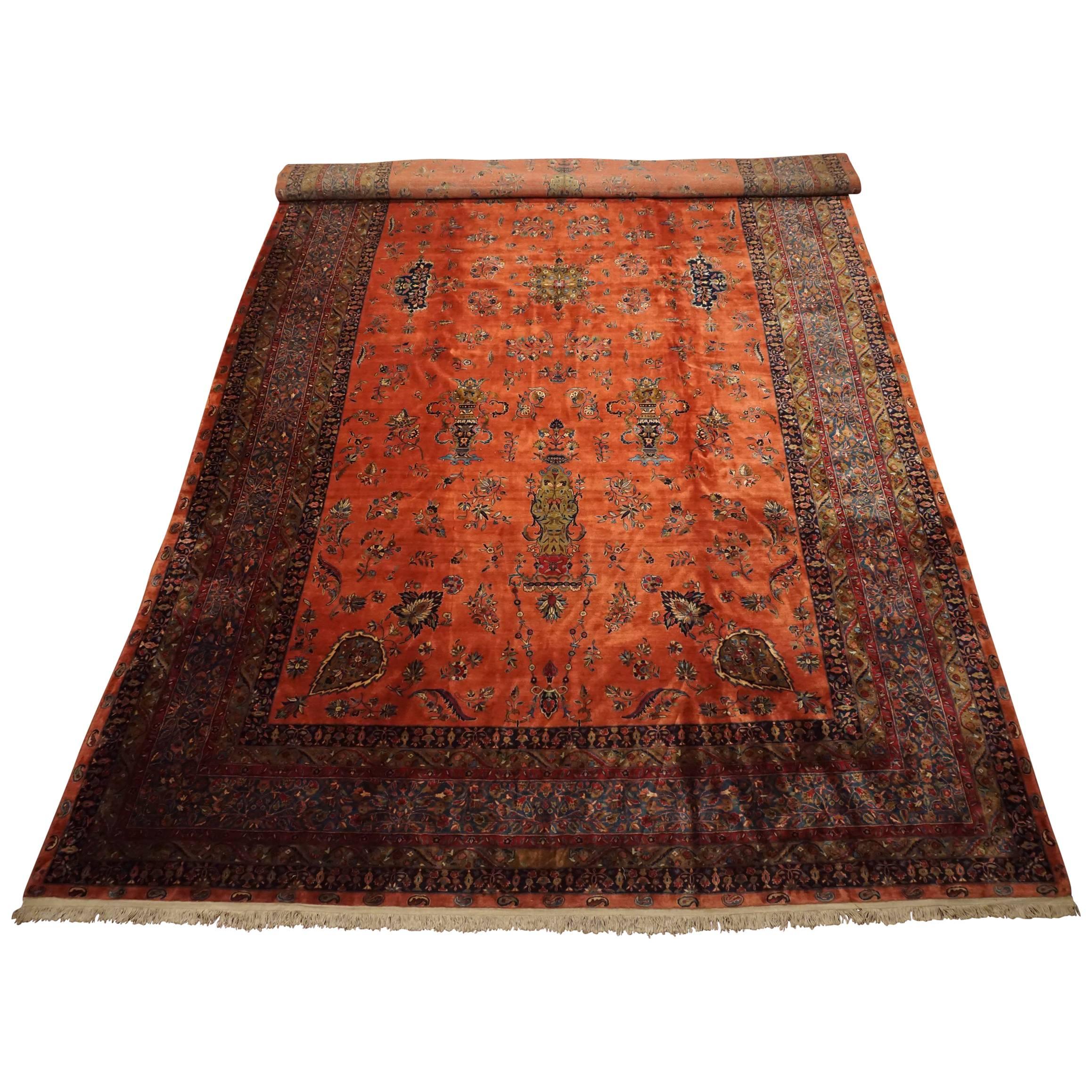 Antique Persian Sarouk Ghazan Signed and Numbered Rug, circa 1900 For ...