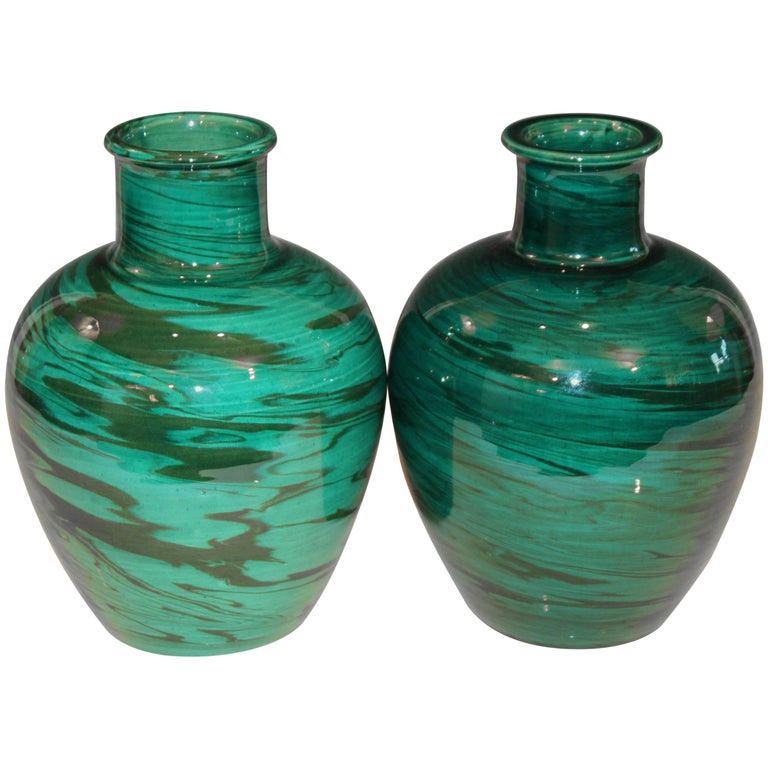 Bitossi MCM Raymor Vintage Italian Pottery Marbled Green Marbleized ...