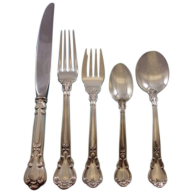 Chantilly by Gorham Sterling Silver Flatware Set 8 Service 60 Pieces ...