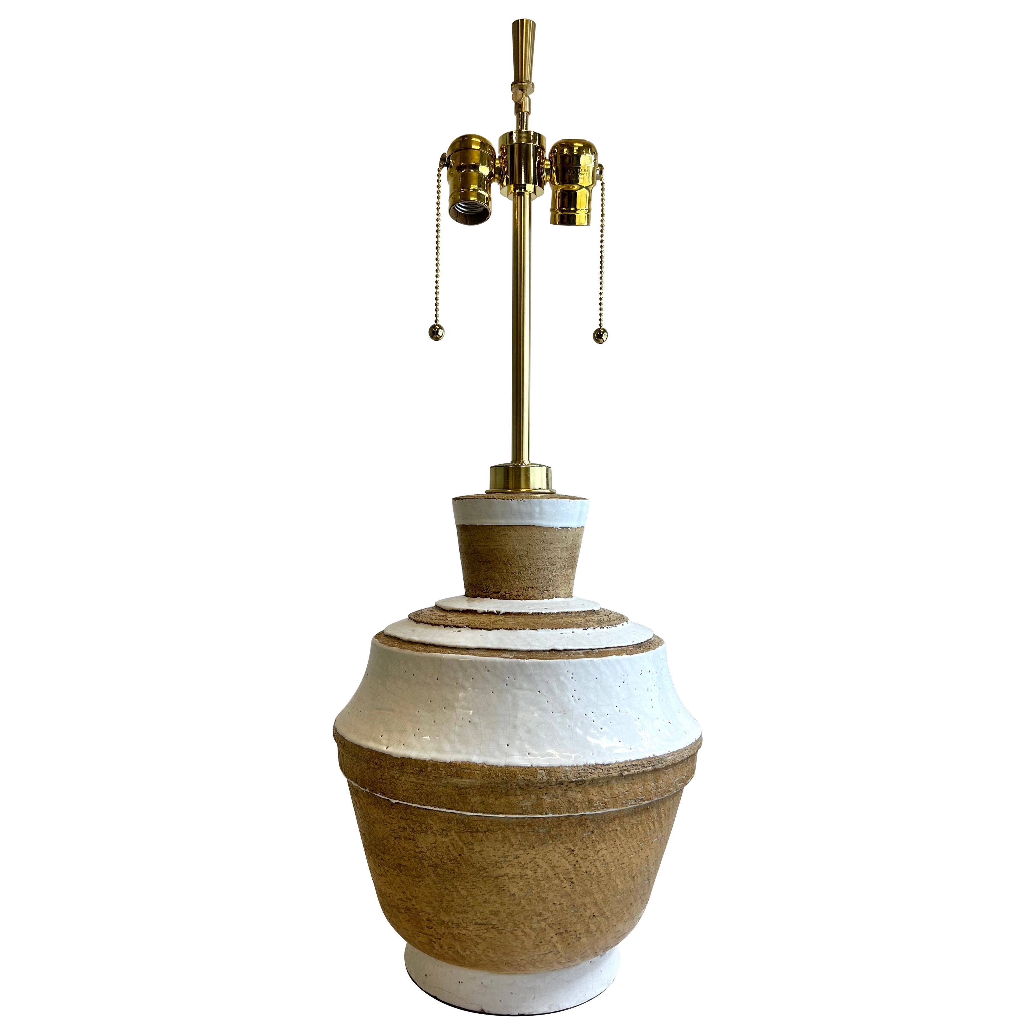 Raymor Ceramic Fish Lamp at 1stDibs